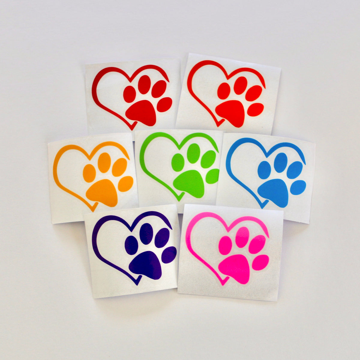 Love Heart & Dog Paw Print Decal Sticker – The Bark Side Dog Collars