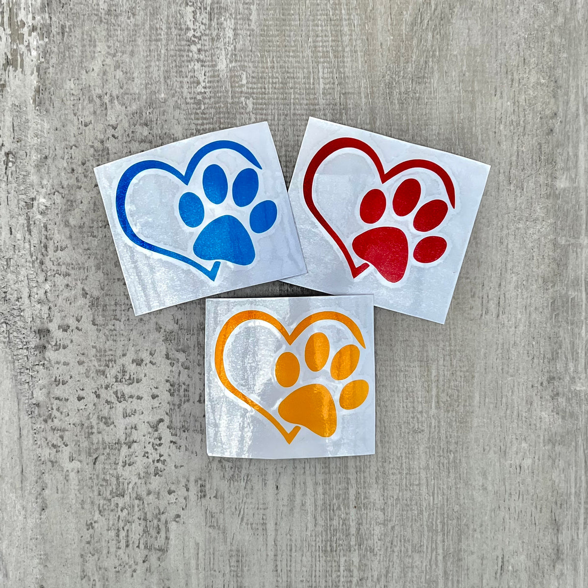 Love Heart & Dog Paw Print Decal Sticker – The Bark Side Dog Collars